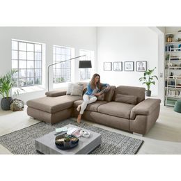Die PlanBar Ecksofa &raquo;MP-IN17041 L-Form, Breite 325 cm&laquo; Sitztiefenverstellung, optional Kopfteilverstellung & Schlaffunktion 100% Polyester B/H/T: 