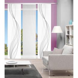 Vision S Schiebegardine &raquo;3ER SET HEIGHTS&laquo; Paneelwagen 3 Stk. tlg. HxB: 260x60, Schiebevorhang 3er Set Digitaldruck grau Polyester 260cm, Paneelwagen, 60cm