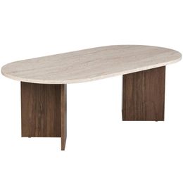 Mid.you Couchtisch, Walnuss, Elfenbein, Holzwerkstoff, 119x40x60 cm, Wohnzimmer, Wohnzimmertische, Couchtische