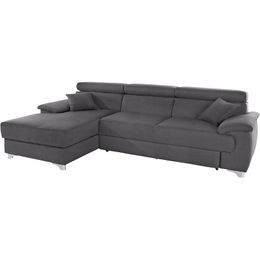 DOMO collection Ecksofa &raquo;Mira, inklusive Kopfteilverstellung f&uuml;r mehr Wohlf&uuml;hlkomfort, L-Form&laquo; wahlweise mit Bettfunktion und Bettkasten, elegant und 