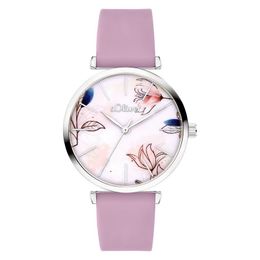 s.Oliver Damen s.Oliver Quarzuhr &raquo;Soft Connection&laquo; Armbanduhr, Damenuhr, Silikonarmband, analog rosa Einheitsgr&ouml;&szlig;e