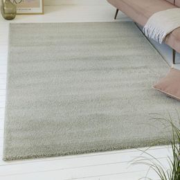 OTTO home Teppich &raquo;Chanley&laquo; rechteckig 13 mm H&ouml;he moderner dichter weicher zeitloser Kurzflorteppich, Wohnzimmer gr&uuml;n Polypropylen B : 133cm 1 Stk., 