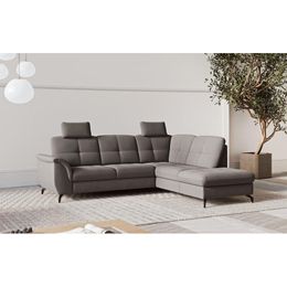 Sit & More sit&more Ecksofa &raquo;Zora&laquo; wahlweise mit Schlaffunktion und Bettkasten grau 100% Polyester B/H/T: 244cm x 92cm x 212cm, Luxus-Microfaser Euphoria, 