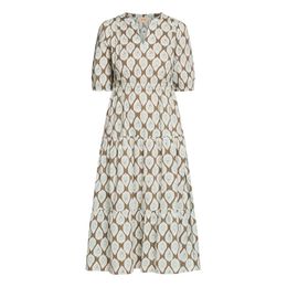 Cartoon Kleid Damen Gr&ouml;&szlig;e 44 oliv / pastellgr&uuml;n / offwhite Sommerkleid