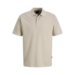 Jack & Jones Jack & Jones Herren Poloshirt &raquo;JPRBLAETHAN DETAIL SS POLO SN&laquo; beige S