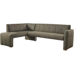 exxpo - sofa fashion Essbank elegant und modern mit hohem Sitzkomfort gr&uuml;n Holzwerkstoff B/H/T: 245cm x 83cm x 159cm, Luxus-Microfaser, langer 