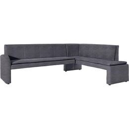 exxpo - sofa fashion Eckbank &raquo;Cortado, elegant und modern mit hohem Sitzkomfort&laquo; hohe Bodenfreiheit, sch&ouml;ne Detailverarbeitung grau Strukturstoff (88%
