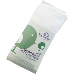 Tr&auml;umeland Spannbettlaken &raquo;Spannbettlaken Bio-Baumwolle&laquo; mit Elasthan wei&szlig; Jersey-Elasthan, Obermaterial: 95% Baumwolle, 5% Elasthan B/L: 140cm x 200cm, 1 Stk., 