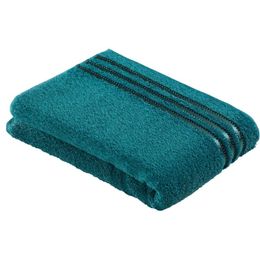 Vossen Badetuch &raquo;Cult de Luxe&laquo; mit Glanzbord&uuml;re blau Walkfrottee, Walkfrottee B/L: 67cmx140cm, 1 Stk., Walkfrottee