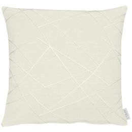 Apelt Dekokissen &raquo;Vio&laquo; Kissenh&uuml;lle mit F&uuml;llung, 1 St&uuml;ck wei&szlig; Leinen, Polyester B/L: 45cm x 45cm, 1 Stk.