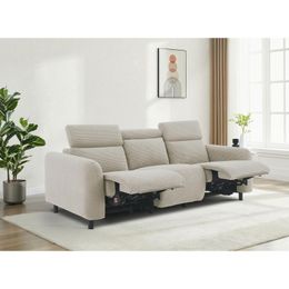OTTO home 3-Sitzer &raquo;SKAANE Cord-Sofa, 229 cm, manuelle u. elektrische Relaxfunktion&laquo; Relax-Funktion in 2 Sitzen, Kopfteilverstellung, 