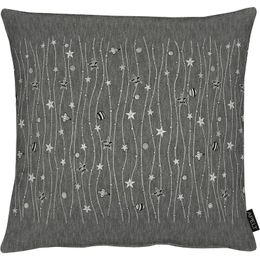 Apelt Dekokissen &raquo;6301&laquo; silber Obermaterial: 65% Polyester, 30% Viskose, 5% Polyacryl B/L: 49cm x 49cm, 1 Stk.
