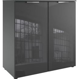 wimex Kommode &raquo;Level36 C by fresh to go&laquo; mit Glaselementen auf der Front, soft-close Funktion, 81cm breit grau Holzwerkstoff B/H/T: 81cm x 92cm x 41cm, 2 