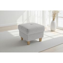 Sit & More sit&more Polsterhocker &raquo;Pamela, B: 58 cm&laquo; 1 Stk. tlg. verschiedene Farben und Stoffe, bis 120 kg belastbar grau 100% Polyester B/H/T: 58cm x 48cm x 