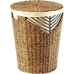 Locker W&auml;schekorb &raquo;NATUR&laquo; W&auml;schesammler aus Seegras, H&ouml;he ca. 50 cm beige B/H/T: 50cm