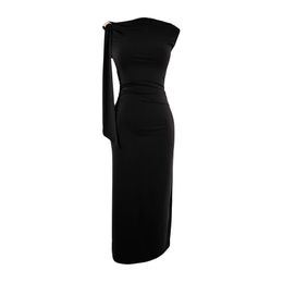 Trendyol Kleid Damen Gr&ouml;&szlig;e 36 schwarz Sommerkleid