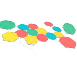 NANOLEAF LED Panel &raquo;Hexagons&laquo; LED-Board 15 Stk. Farbwechsler Starter Kit - 15 PK, Modulares Stecksystem, Smarte Technologie bunt &Oslash; 20cm H: 20cm, 15 