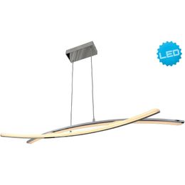 N&auml;ve n&auml;ve LED Pendelleuchte &raquo;Theo&laquo; LED-Modul 1 Stk. Warmwei&szlig; chromfarben, dimmbar mit Phasenan- und -abschnitt Dimmer, L: 72cm grau 1, H: 140cm, 1 Stk.