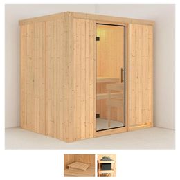 Karibu Sauna &raquo;Bedine&laquo; Set, ohne Ofen beige ohne Ofen, (ohne Ofen)