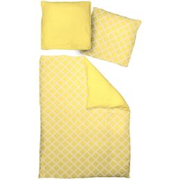Adam Bettw&auml;sche &raquo;Maroccan Shiraz light&laquo; 2 Stk. aus 100 % Bio-Baumwolle, 2 teilig - Bettw&auml;sche Set gelb Renforc&eacute;, Obermaterial: 100% Baumwolle B/L: 135cm x 