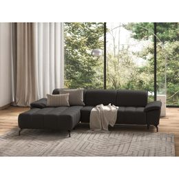 Sit & More sit&more Ecksofa &raquo;Cool L-Form&laquo; wahlweise mit Kopfteilverstellung und Vorziehsitz, motorisch grau B/H/T: 290cm x 79cm x 185cm, Luxus-Microfaser 