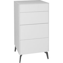 M&auml;usbacher Kommode &raquo;Imola&laquo; Kommode mit Glasfront und Glasoberplatte grau B/H/T: 52cm x 102cm x 42cm, F&uuml;&szlig;e aus Kunststoff,3 Packst&uuml;cke, 2 Stk.