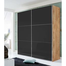 wimex Schwebet&uuml;renschrank &raquo;Level by fresh to go&laquo; mit Glast&uuml;ren grau B/H/T: 250cm x 216cm x 65cm, T&uuml;ren: 2 Stk.