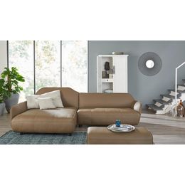 Creation BY ROLF BENZ Ecksofa &raquo;CR.480, Designecksofa, L-Form&laquo; Wahlweise aus Leder oder Chenille beige Luxus-Microfaser (100% Polyester) B/H/T: 298cm x