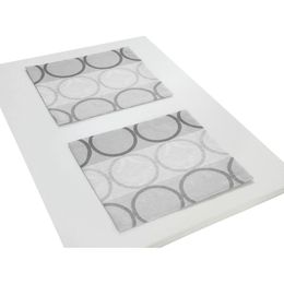 WIRTH Platzset &raquo;ZIRBELLO&laquo; grau Obermaterial: 85% Polyester, 15% Baumwolle B/L: 40cm x 35cm, 2 Stk., Baumwolle Polyester, eckig