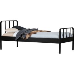 Woood Bettgestell &raquo;Mees tahlrahmen pulverbeschichtet mit Kopf- und Fu&szlig;teil&laquo; Matratzenma&szlig; 120x200 cm, Tragkraft 150 kg schwarz Liegefl&auml;che L&auml;nge B: 