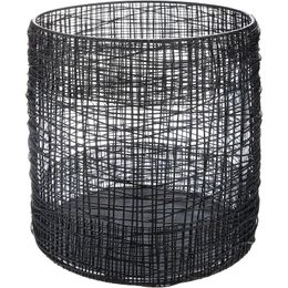 Casablanca by Gilde Windlicht &raquo;Windlicht Welding&laquo; mit Glaseinsatz schwarz Metall B/H/T: 19cm x 21cm x 19cm