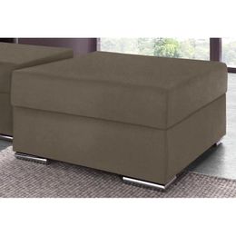 Collection AB Hocker &raquo;John, B: 100 cm&laquo; optional Federkernpolsterung braun Struktur (100% Polyester);Kunstleder SOFTLUX / Struktur (80% Polyester; 20% 
