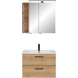 Badezimmer-Set &raquo;4-tlg. Mit Softclose-T&uuml;ren&laquo; 4 Stk. tlg. braun Spanplatte B/H/T: 75cmcm x 200cmcm x 45cmcm