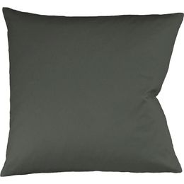 Fleuresse Kissenbezug &raquo;Colours Mako Satin, 100% Baumwolle, mit Rei&szlig;verschluss&laquo; Mako Satin, gl&auml;nzend, glatt, Premium Qualit&auml;t grau Mako-Satin, Mako-