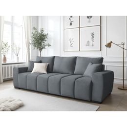 Home Affaire Schlafsofa &raquo;Bello, B: 239 cm, Liegefl. 142x194 cm&laquo; Schlaffunktion, Bettkasten & 2 Zierkissen, Federkern grau 100% Polyester B/H/T: 239cm,
