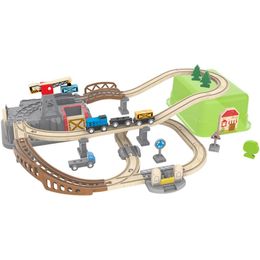 HAPE Spielzeug-Eisenbahn &raquo;Eisenbahn-Baukasten&laquo; bunt Einheitsgr&ouml;&szlig;e Spielzeug-Eisenbahn