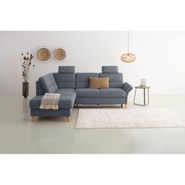 OTTO home Ecksofa &raquo;Westerland L-Form&laquo; Federkern-Polsterung, wahlweise mit Schlaffunktion, Bettkasten grau 100% Polyester B/H/T: 238cm x 90cm x 213cm, 