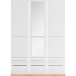 Priess Kleiderschrank &raquo;Schrank Garderobe W&auml;scheschrank Barcelona in 5 Breiten&laquo; viel Stauraum, ger&auml;umige Schubk&auml;sten, mit Spiegel, MADE IN GERMANY wei&szlig;