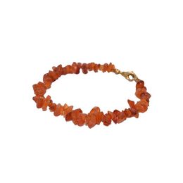 Firetti Damen Armband &raquo;Schmuck Geschenk Steinarmband&laquo; Made in Germany - mit Granat, Karneol oder Rosenquarz rot 20cm, Messing