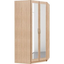 Priess Eckkleiderschrank &raquo;Husum&laquo; braun B/H/T: 196cm,mit Spiegel