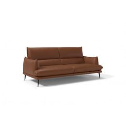 Egoitaliano 2,5-Sitzer &raquo;FUNNY, hochwertiges und aktuelles Design, bequeme R&uuml;ckenlehne&laquo; toller Sitzkomfort braun Leder B/H/T: 210cm x 90cm x 95cm, Leder