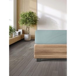 Irisette Spannbettlaken &raquo;Porto 20&laquo; besonders elastisch gr&uuml;n Jersey, Obermaterial: 95% Baumwolle, 5% Elasthan B/L: 180cm x 200cm, 1 Stk., Jersey, 180-200x190-