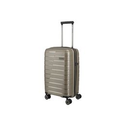 Travelite Herren Travelite Trolley &raquo;AIR BASE Reisekoffer Hartschale&laquo; 35 l 4 Rollen kratzresistenter Oberfl&auml;che und cleverer Innenaufteilung beige B/H/