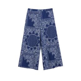 s.Oliver Pants female size 44 Dark blue / White