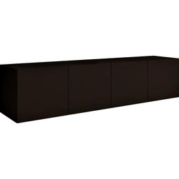 borchardt M&ouml;bel borchardt M&ouml;bel Lowboard &raquo;Vaasa, Konsole, H&auml;ngeschrank mit 4 T&uuml;ren&laquo; Breite 152 cm, nur h&auml;ngend schwarz Holzwerkstoff B/H/T: 152cm x 35cm x 35cm, 4 Stk