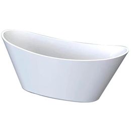 Welltime Badewanne &raquo;Lagos&laquo; H&ouml;he 72 cm mit Ablaufst&ouml;psel verstellbare F&uuml;&szlig;e &Uuml;berlauf Freistehend, 170x72x71 (LxBxH), Sanit&auml;racryl, mit Pop Up Ventil 