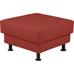 Home Affaire Polsterhocker &raquo;Bengo&laquo; passend zu &raquo;Bengo&laquo;-Sofa rot Microfaser (100% Polyester);Struktur (100% Polyester);Kunstleder B/H/T: 65cm x 42cm x 
