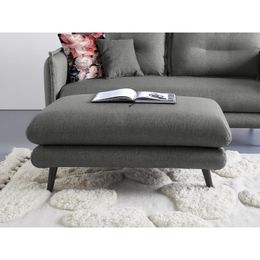 Home Affaire Polsterhocker &raquo;Lazio&laquo; passende Polsterecke erh&auml;ltlich grau B/H/T: 47cm x 77cm, Struktur fein