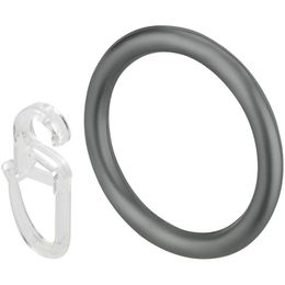 GOOD LIFE Gardinenring &raquo;Elma&laquo; f&uuml;r Vorhang-Stangen bis &Oslash; 16 mm silber Kunststoff &Oslash; 1,6cm, 10 Stk.