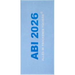 Egeria Strandtuch &raquo;ABI 2026&laquo; 75x180 cm, "ABI 2025-Alles in trockenen T&uuml;chern" blau Frottier, Obermaterial: 100% Baumwolle B/L: 75cmx180cm, 1 Stk., Frottier